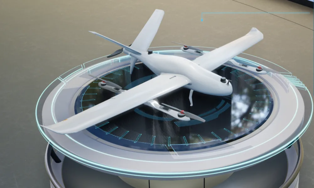 Vertical take-off fixed-wing UAV simulation training system - SRIZFLY